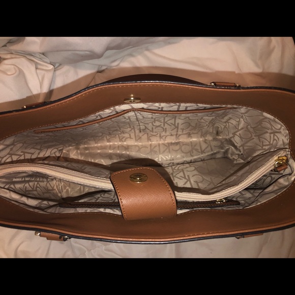 Calvin Klein | Bags | Calvin Klein Monogram Zip Tote Bag | Poshmark
